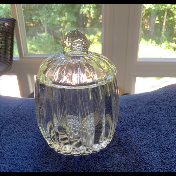 Accents | Glass Glass Decorative Container With Lid | Poshmark